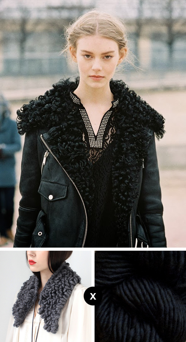 Knit the Look: Ondria Hardin's shearling collar - KT's Slow Closet