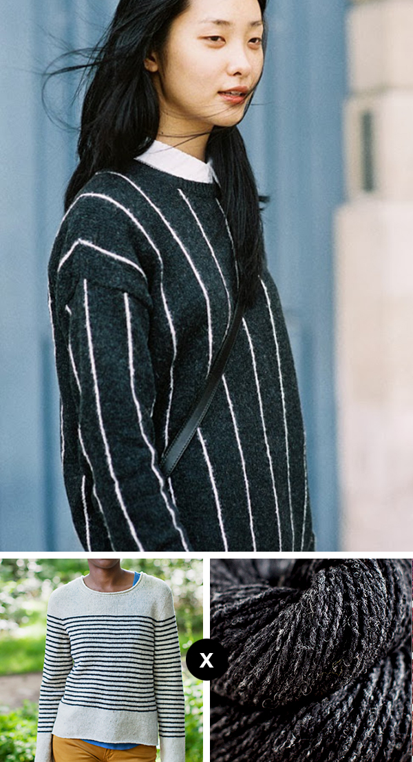 Knit the Look: Amazing chalk-stripe pullover - KT's Slow Closet